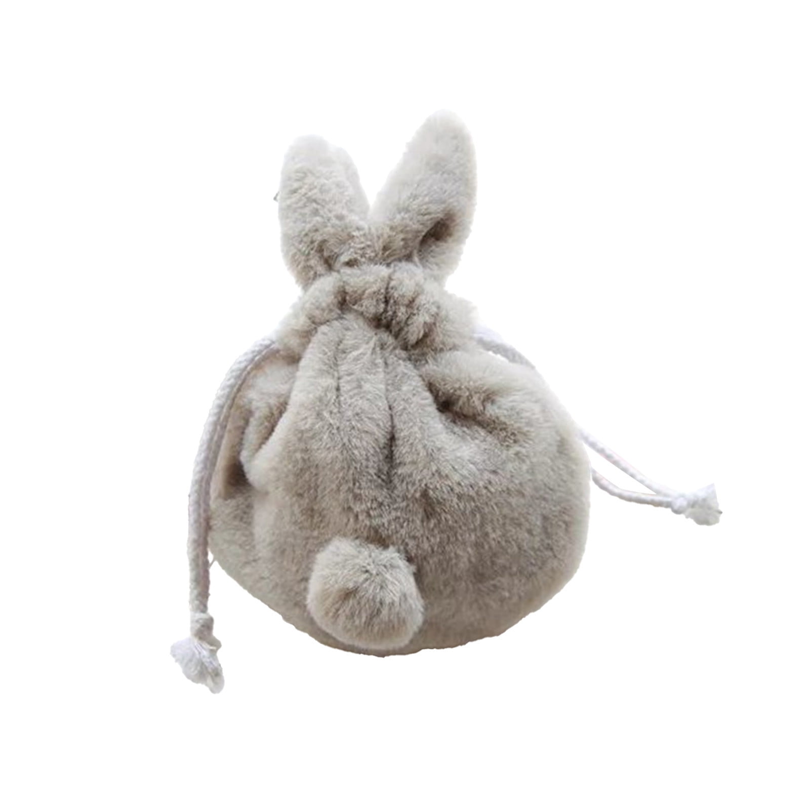 Bcylexb Solid Color Plush Easter Bunny Storage Pouch with Drawstring ...