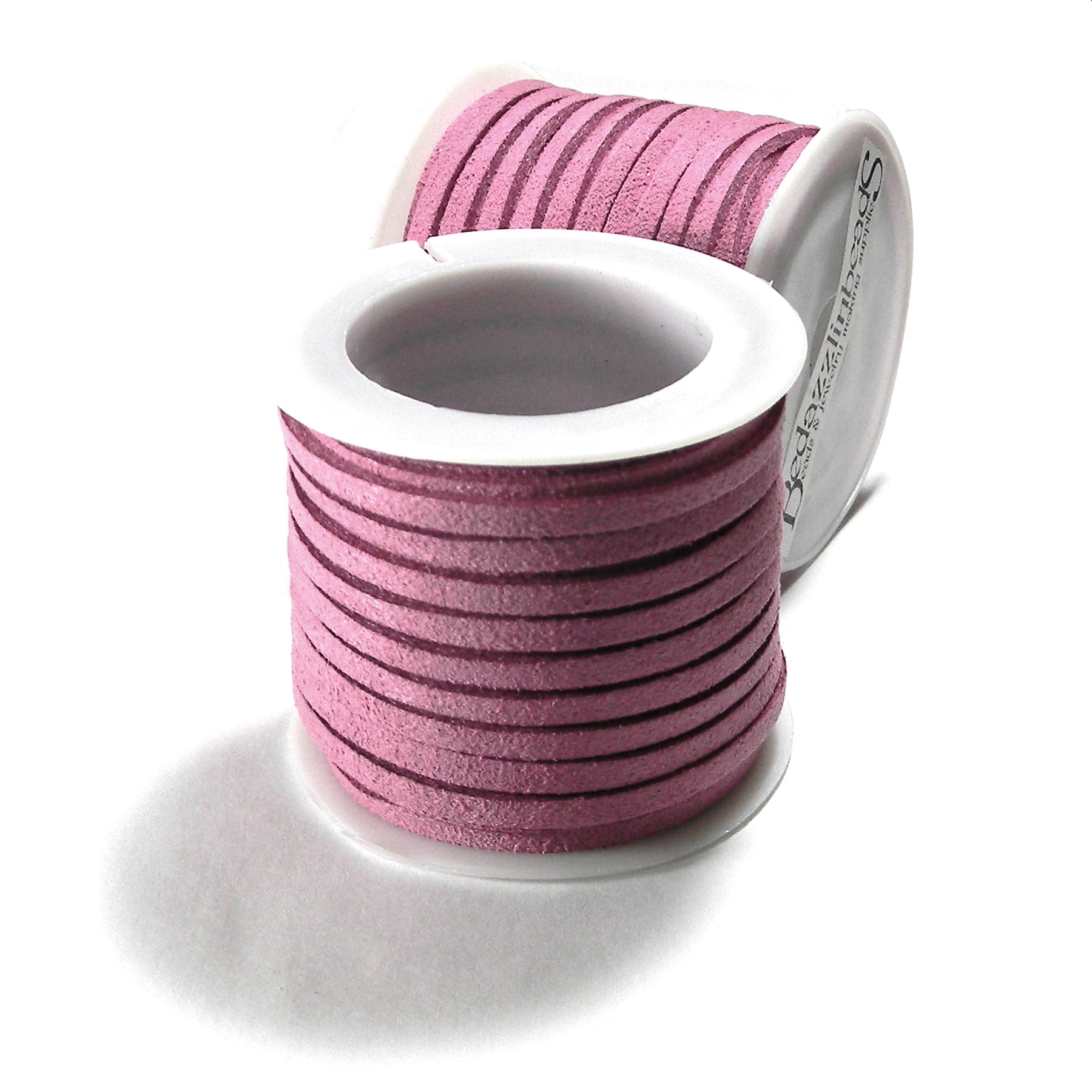 BdBeads Dusty Purple Faux Suede Leather Flat Cording, 3mm Wide, 15 Foot ...