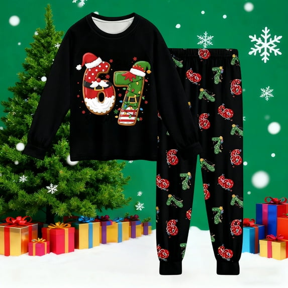 BdTemWBs Boys Girls Sets 2 Piece Funny 67 Meme Matching Sets Long ...