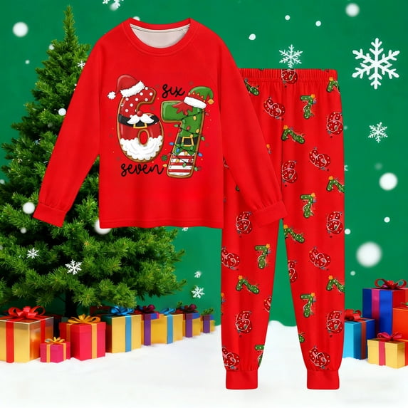 BdTemWBs Boys Girls Sets 2 Piece Funny 67 Meme Matching Sets Long ...