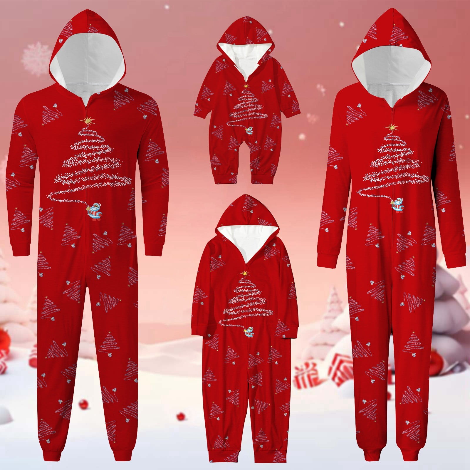 BdTemWBs Matching Halloween Onesie Family Pajamas Couples Zipper Hooded ...
