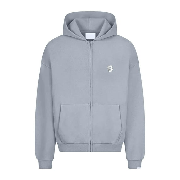 BdTemWBs Men’s Full-Zip Hoodie Solid Long Sleeve Lightweight Jacket ...