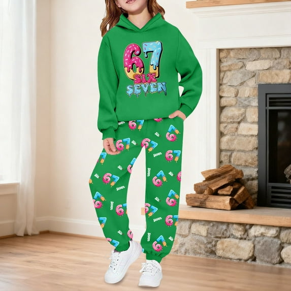 BdTemWBs Toddler Kids Hoodie Set - Six Seven Ice Cream Print Sweatsuit ...