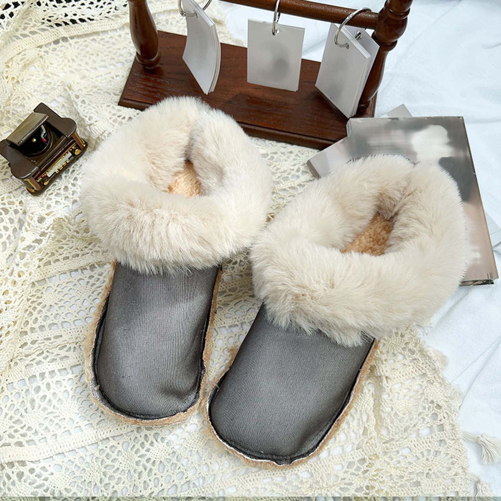 BdTemWBs Winter Clogs Liner Plush Fur Winter Clog Shoes Lining Slip- on ...