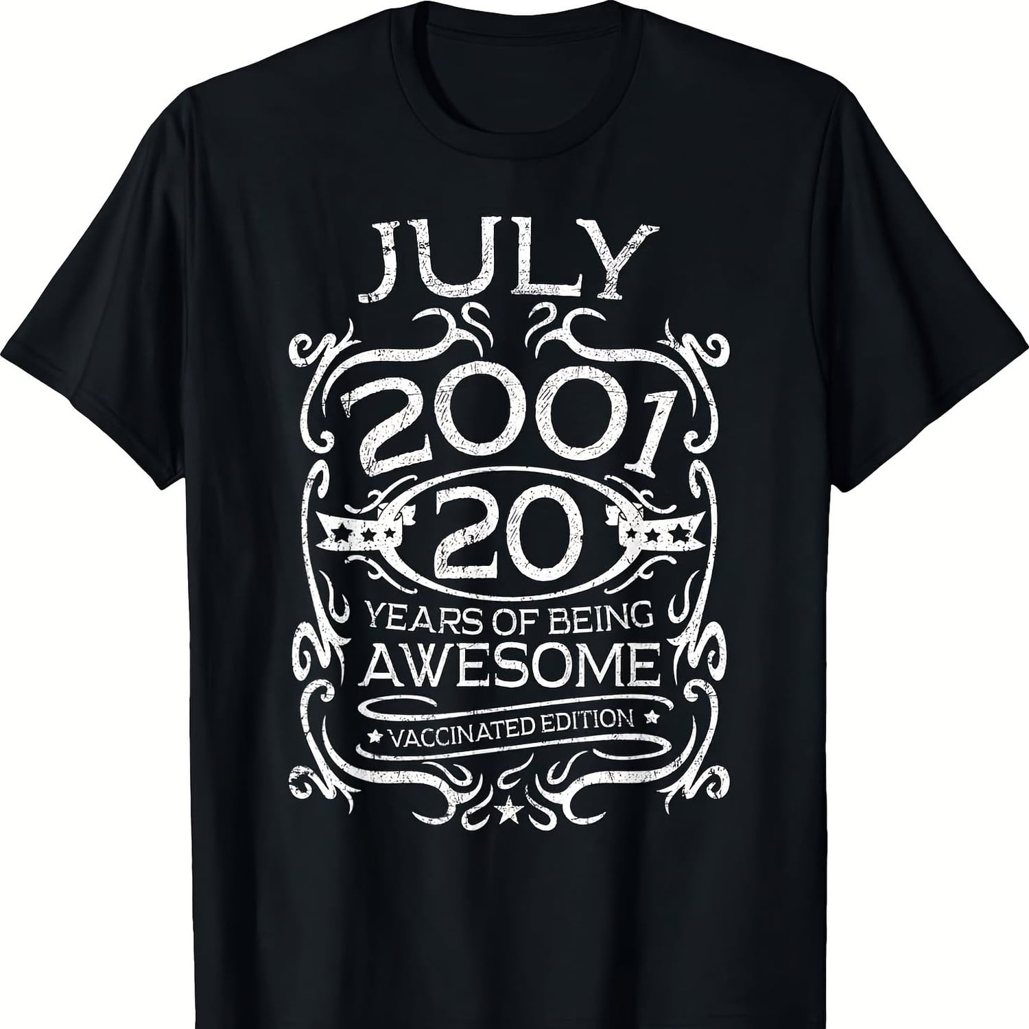 Bday 20 Years Old Rel Vintage July 2001 20th Birthday T-S1Hirt ...