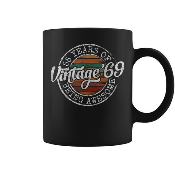Bday Stamp 55Th Birthday 55 Year Old Coffee Mugs - Walmart.com