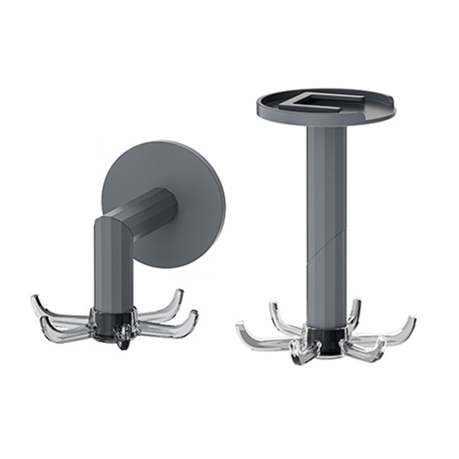 Bdday 360 Rotating Folding Hook Multi-Purpose Hanging Utensil Holder Hook 180 Degrees Vertical ...