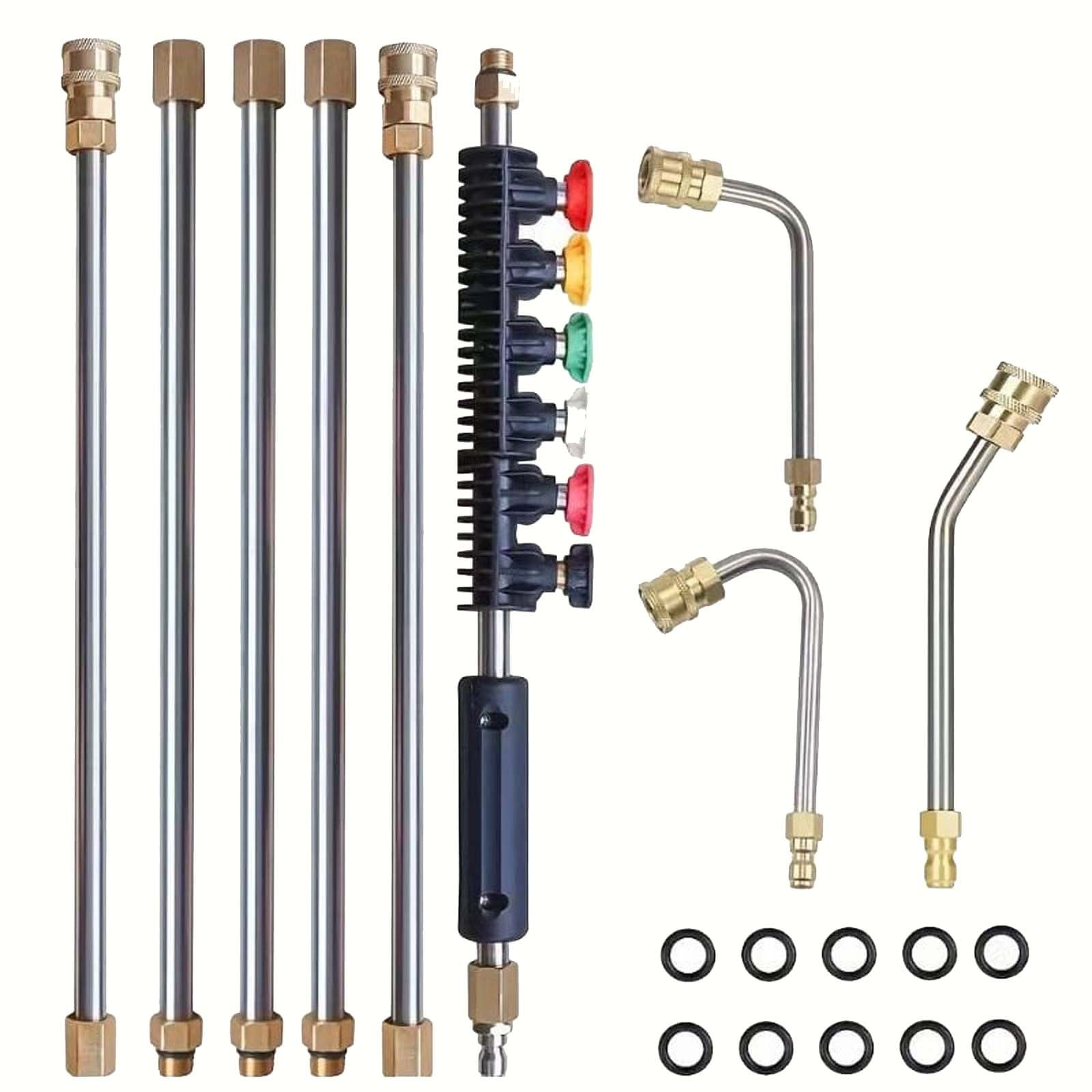 Bdday 4000 PSI Retractable High Pressure Wand Set Of 9 for Gutters Roof ...