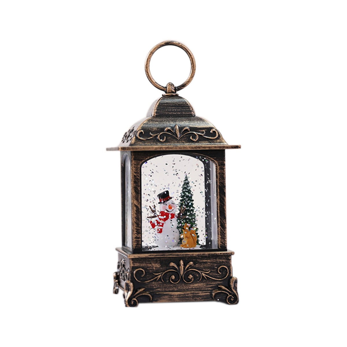 Bdday Christmas Oil Lamp Wind Lamp Drifting Snow Music Box Christmas ...