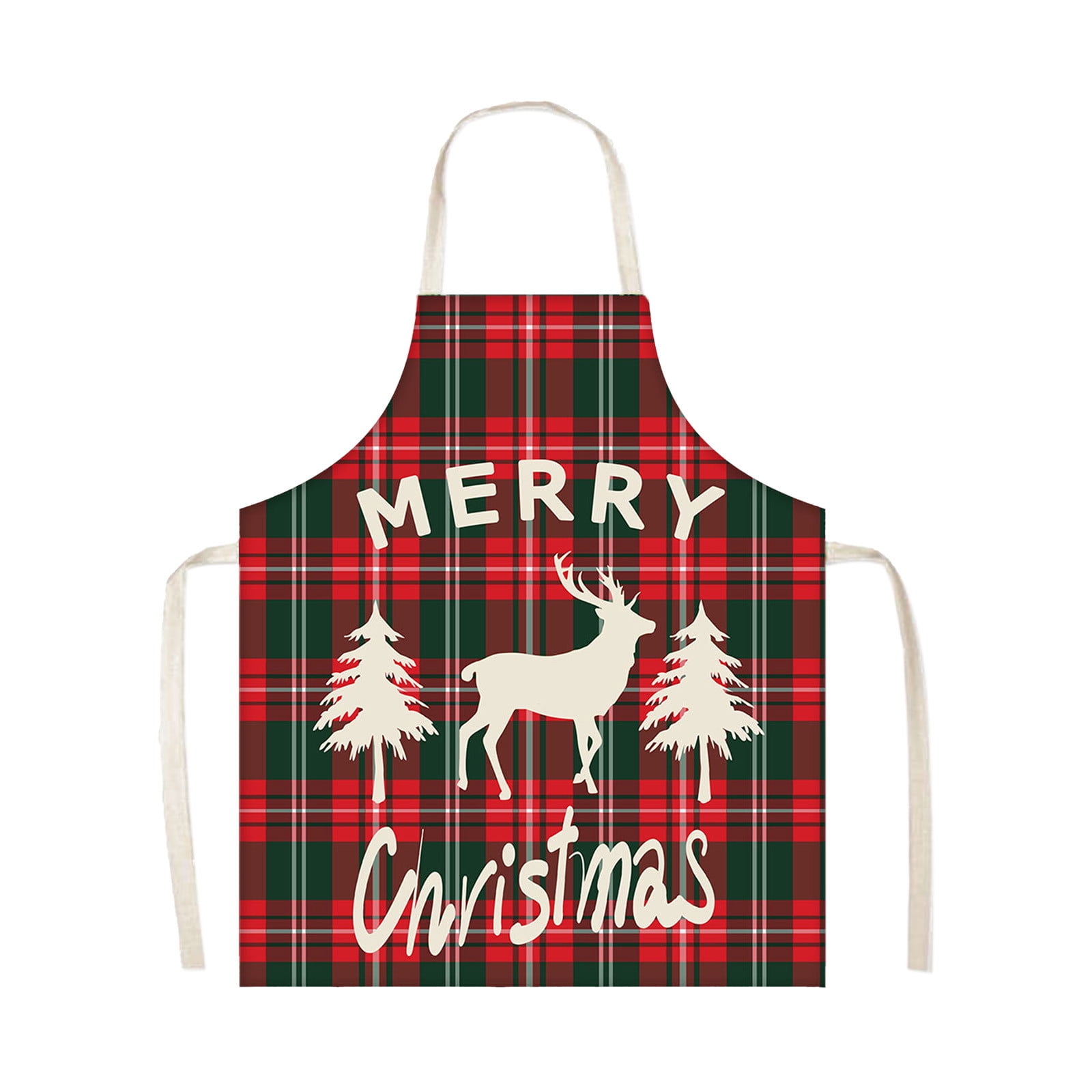 Bdday Christmas Red Checkered Apron Spill Protected And Long Lasting ...