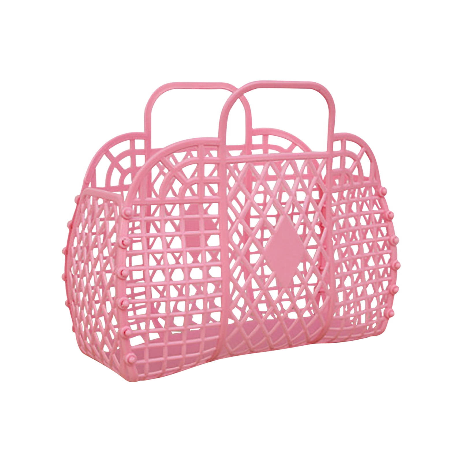 Bdday Dorm Storage Diamond Shaped Plastic Portable Beach Basket ...