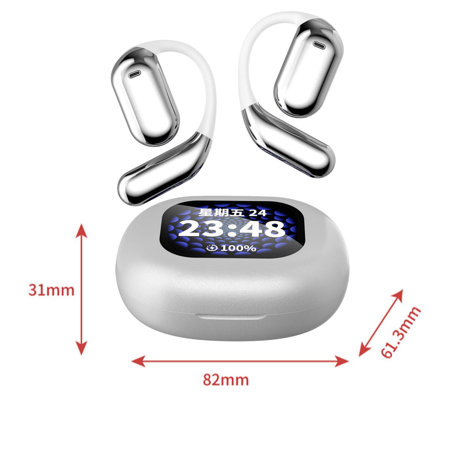 Bdday Ear Earbuds Xp2 True Wireless Open Ear Earbuds Bluetooth 5.4 ...