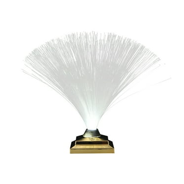 KQJQS 14” LED Fiber Optic Lamp with Remote – USB/Battery Powered Color ...