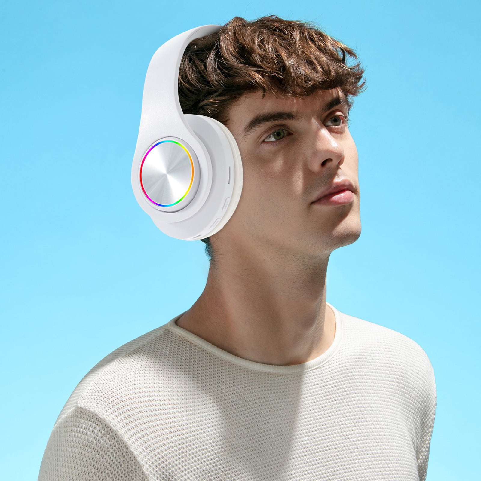 Bdday Gaming Headset Macaron Colored Luminous Seven Color Breathing ...