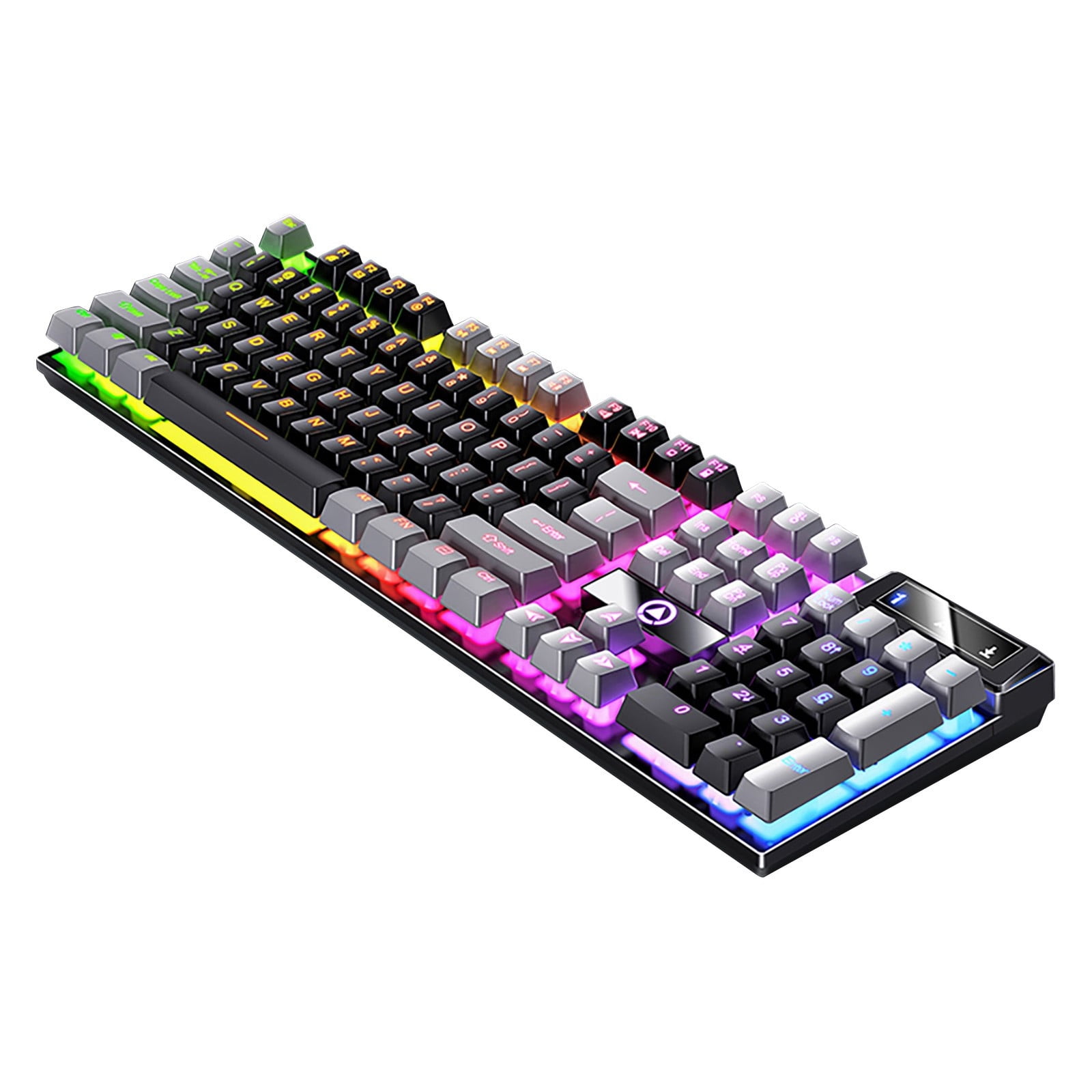 Bdday Gaming Keyboard USB Wired Floating Keyboard Ergonomic Water ...