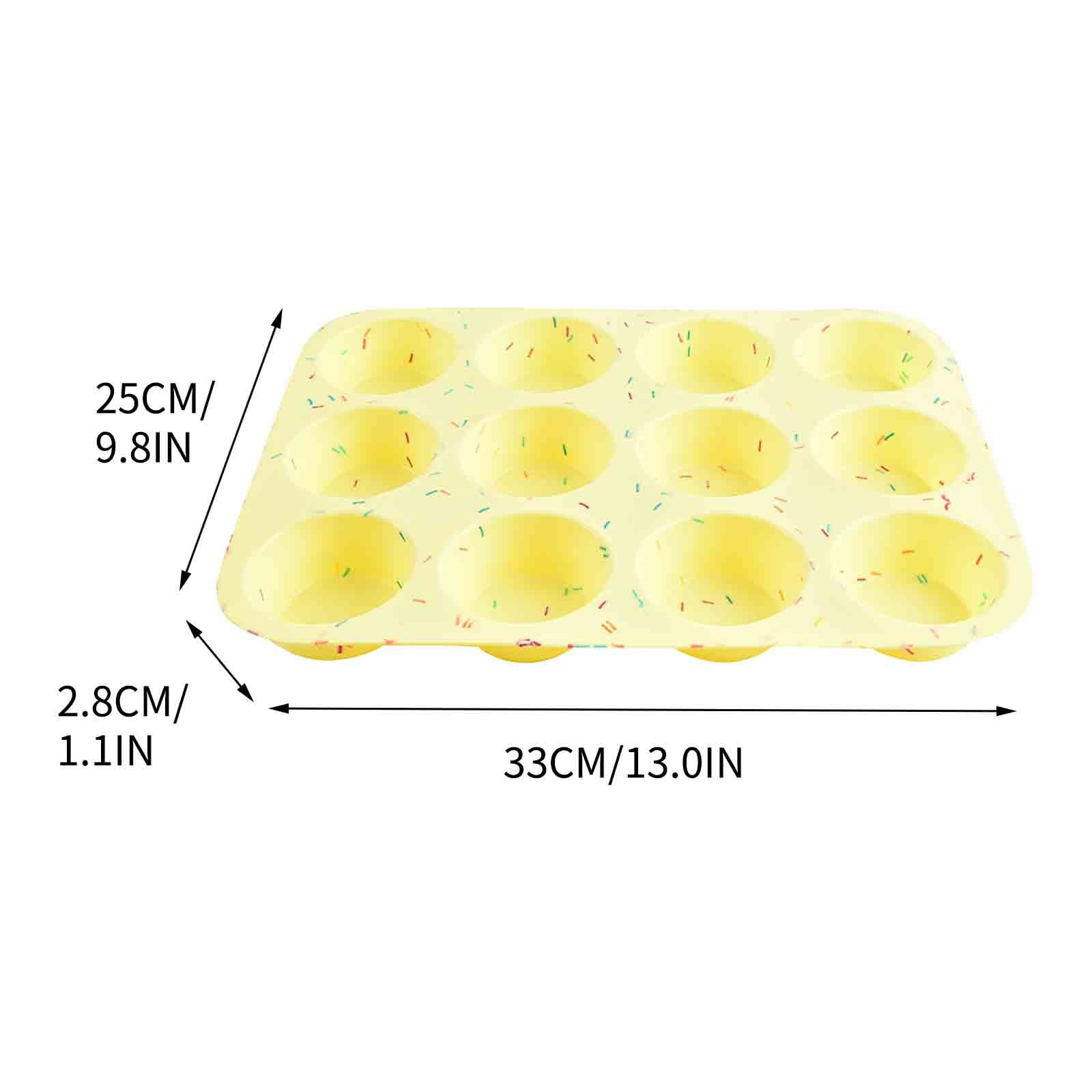 Bdday Ice Cube Trays for Freezer New Colorful Grain 12 Mafen Cup Round ...