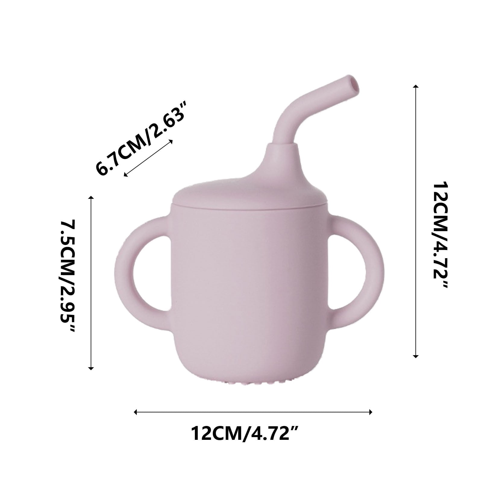 Bdday Mens Water Bottle Silica Gel Toddlers Sippy Cups with Straw and ...