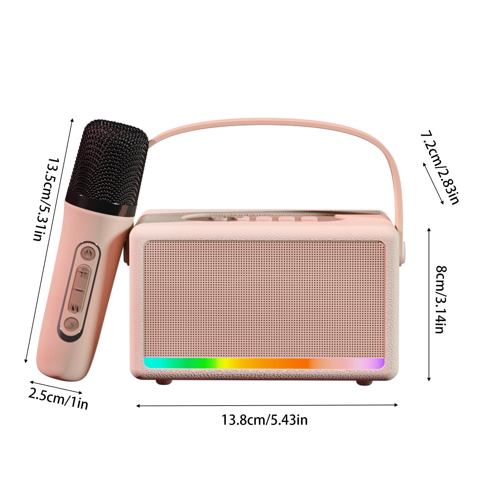 Bdday Portable Outdoor Karaoke Speaker Mini Wireless Microphone Home ...