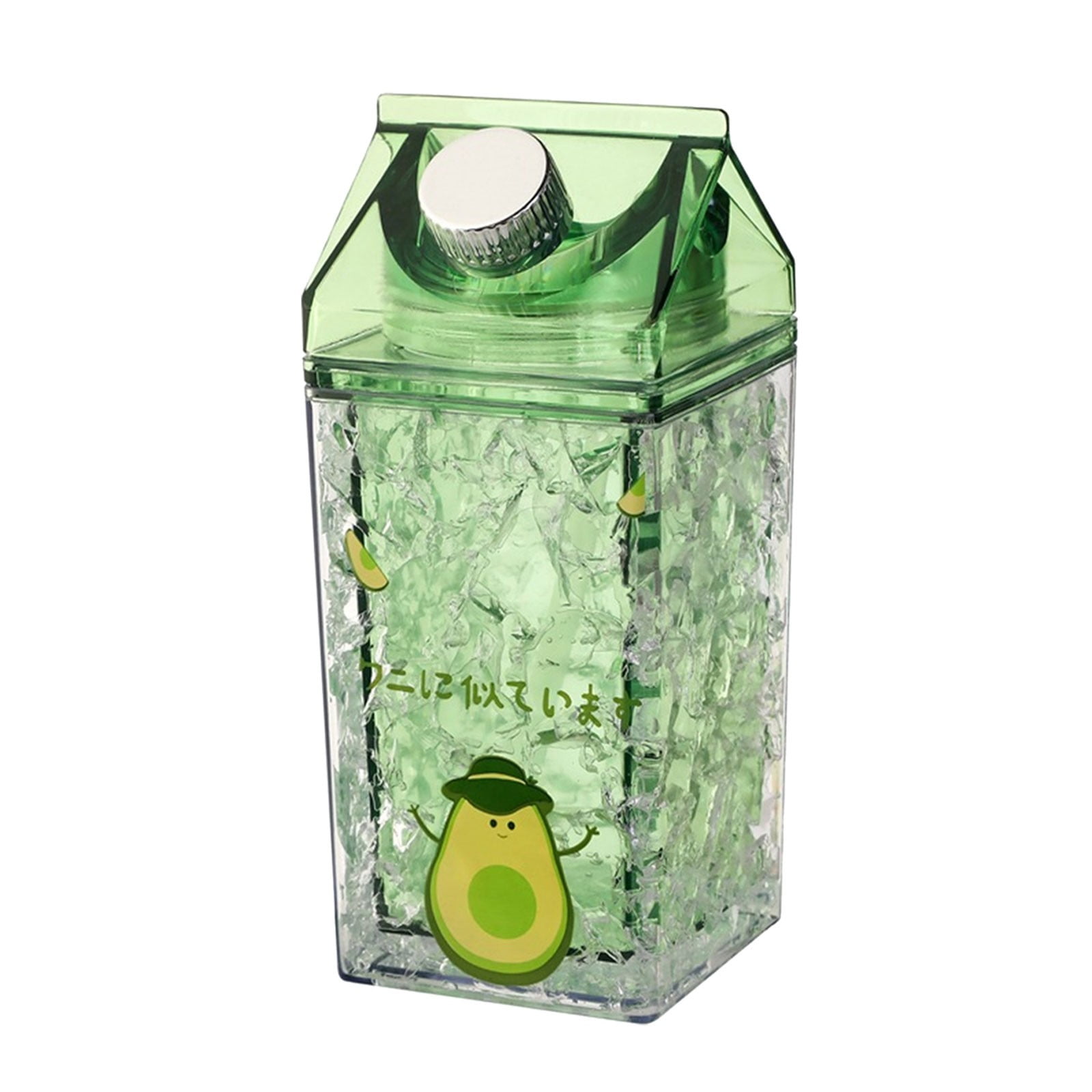 Bdday Reusable Water Bottles Milk Carton Water Bottle Transparent Milk ...