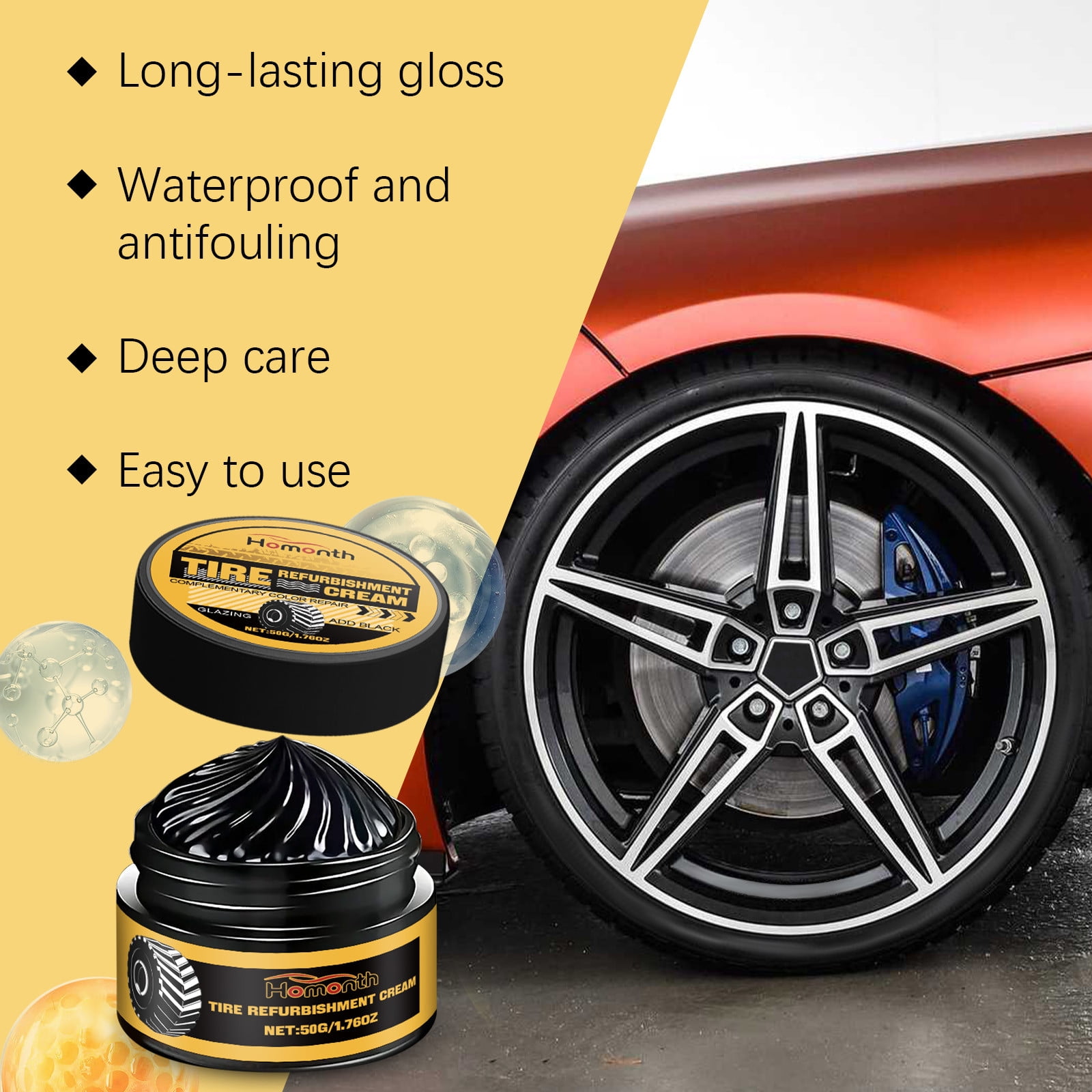 Bdday Scratch Remover for Vehicles Car Tire Refurbishment Black and ...