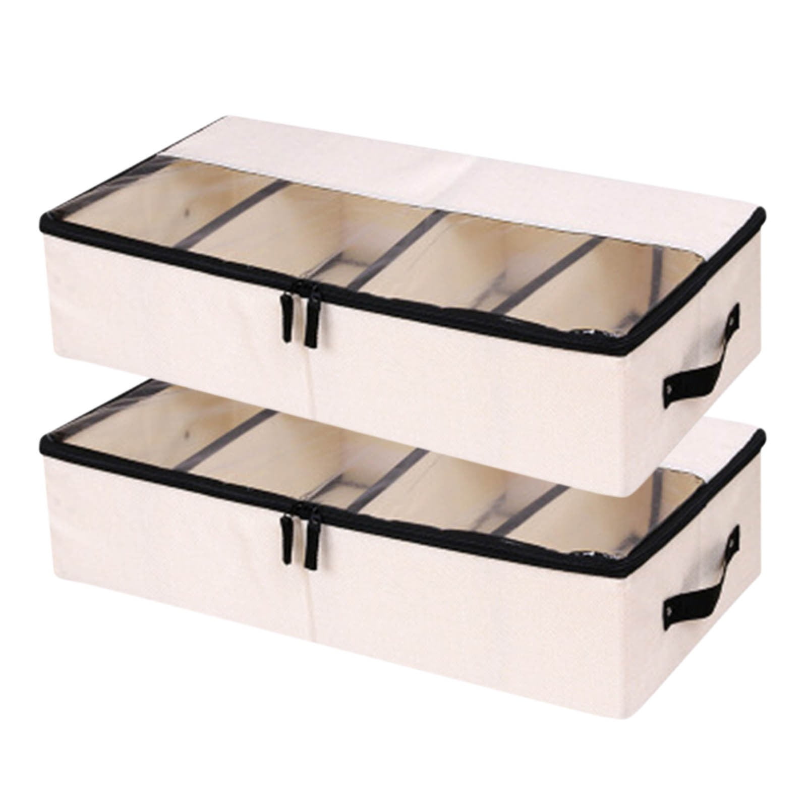Bdday Shoe Storage Organizer for Closet, 2-Pack Large Shoe Box Storage ...