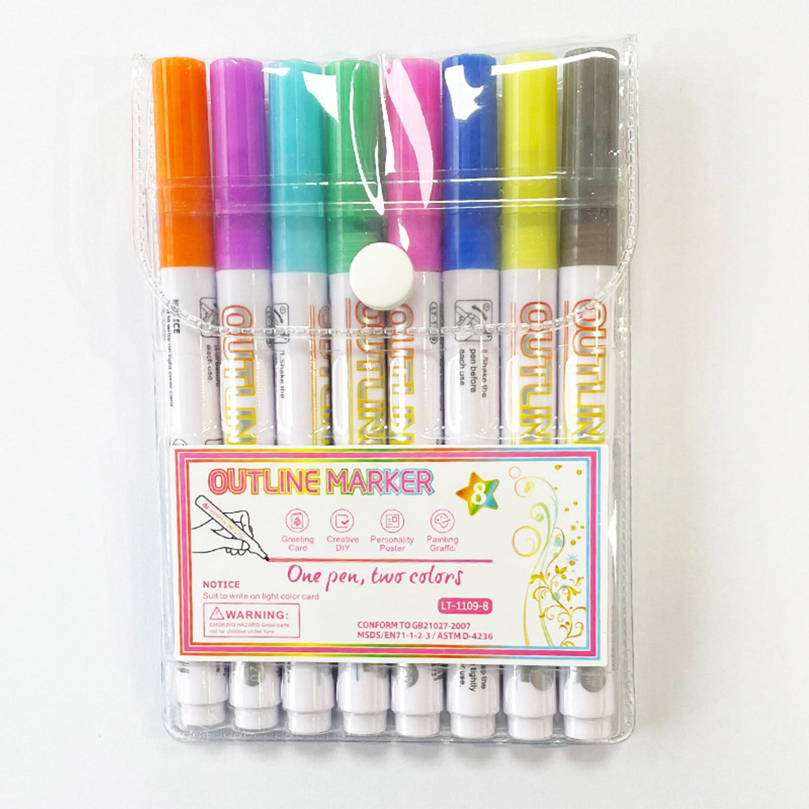 Bdday Upgraded Highlighting Marker 2024 New Glitter Gel Pen Line ...