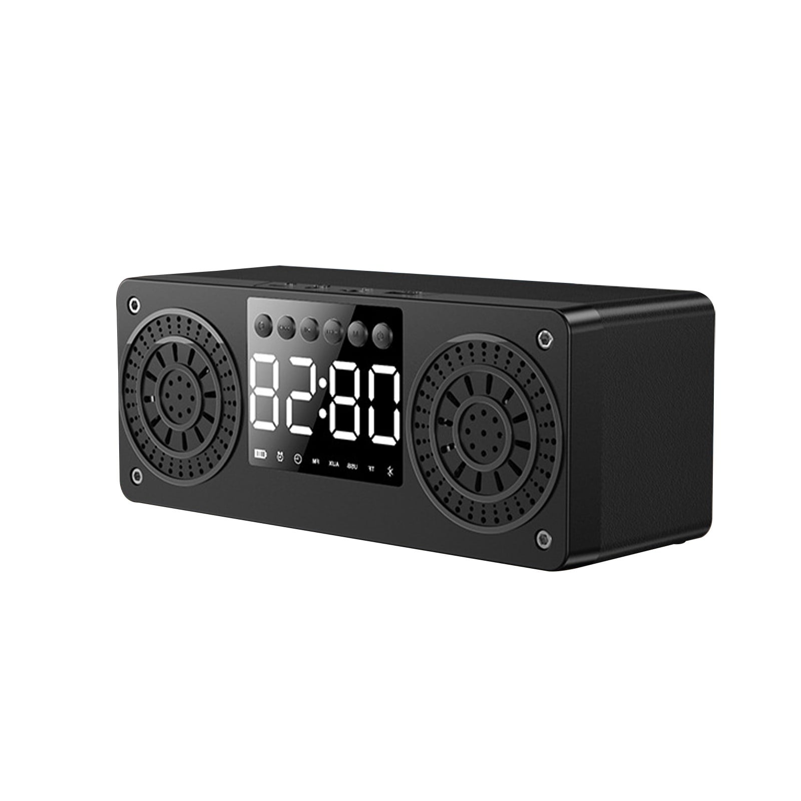 Bdday Wooden Bluetooth Speaker Alarm Clock with Fm Radio, Wireless ...
