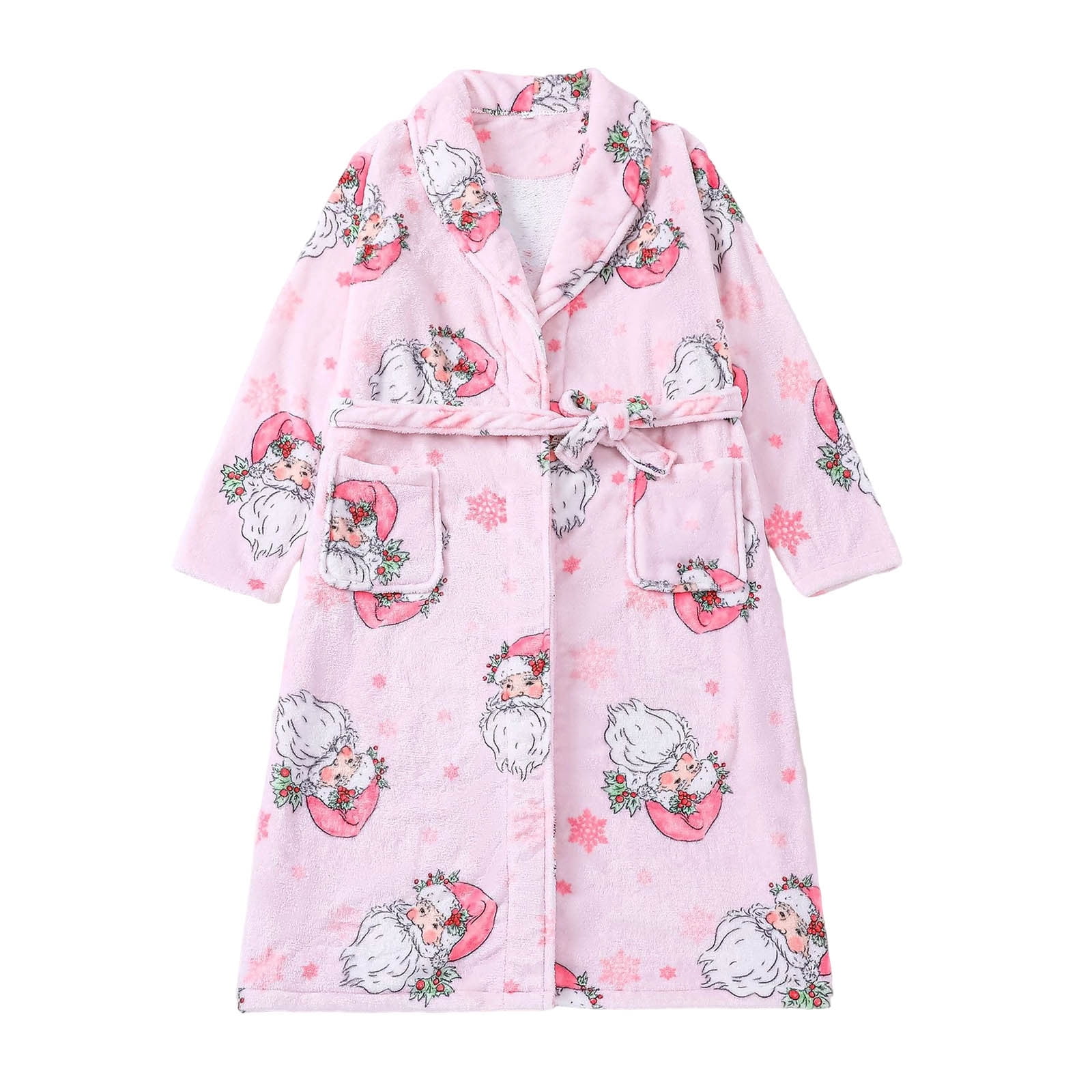 Bdfzl Christmas Flannel Robes For Womens Fluffy Cozy Bathrobe Winter ...