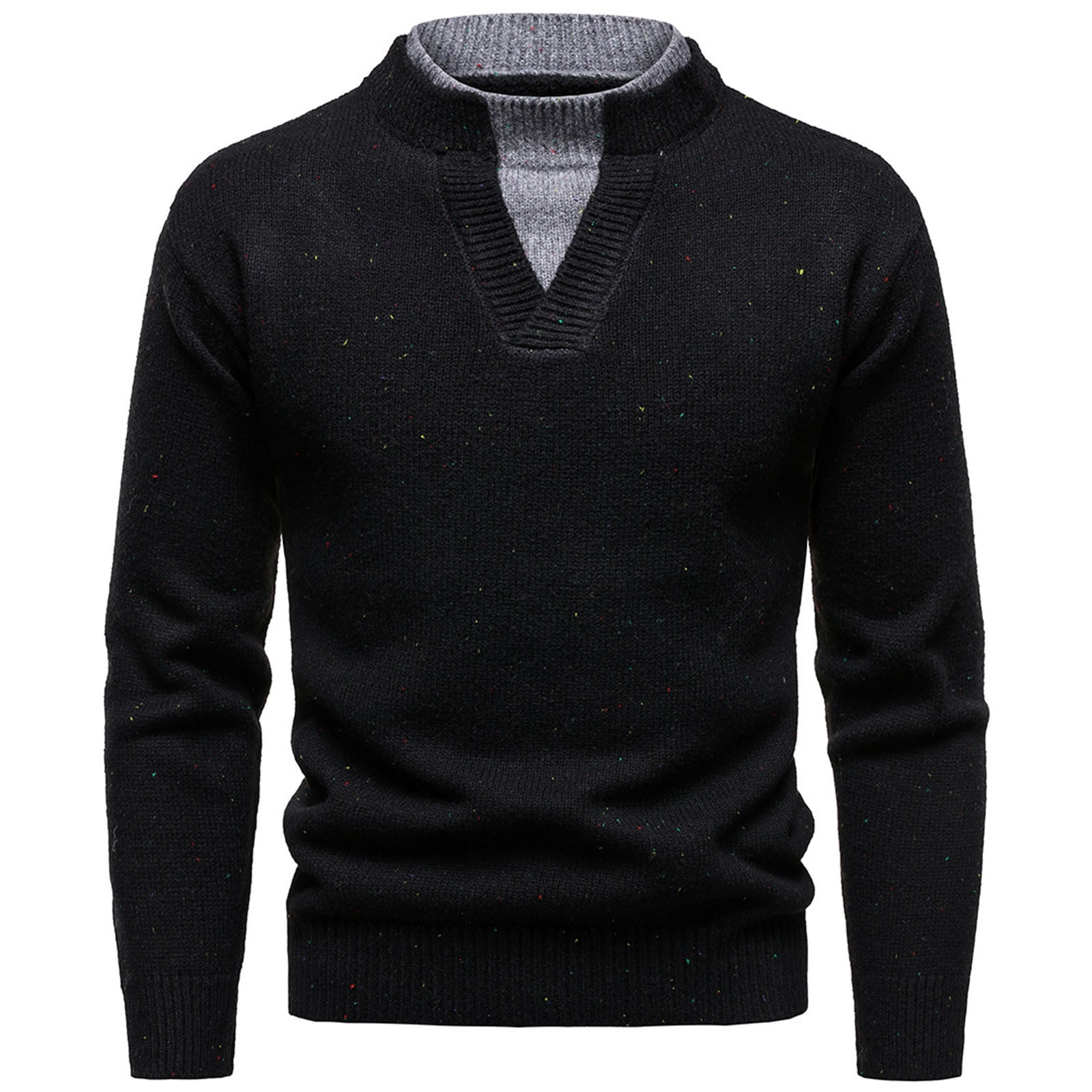 Bdfzl Fall Sweaters For Men V Neck Long Sleeve Pullover Knitwear Fake ...