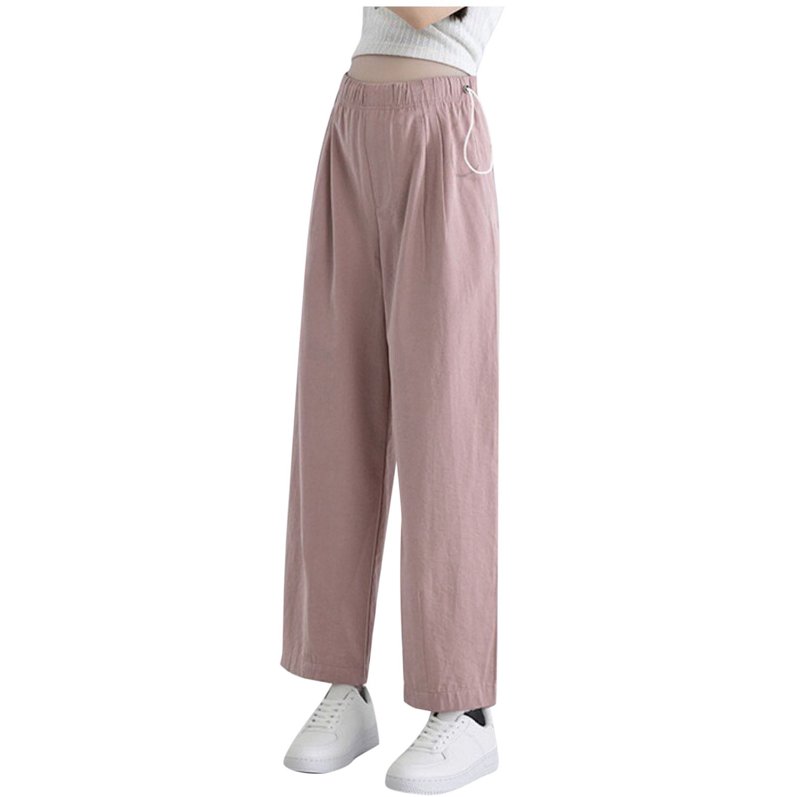 Bdfzl Maternity Pants Womens Wide Leg Lounge Pants Adjustable Waist ...