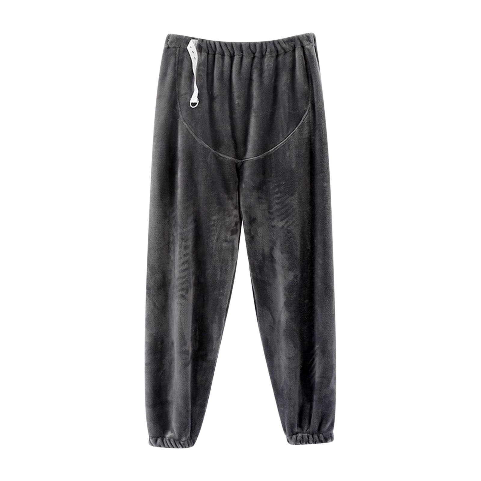 Bdfzl Maternity Pj Pants Coral Fleece Pajama Pregnancy Tapered Pants ...
