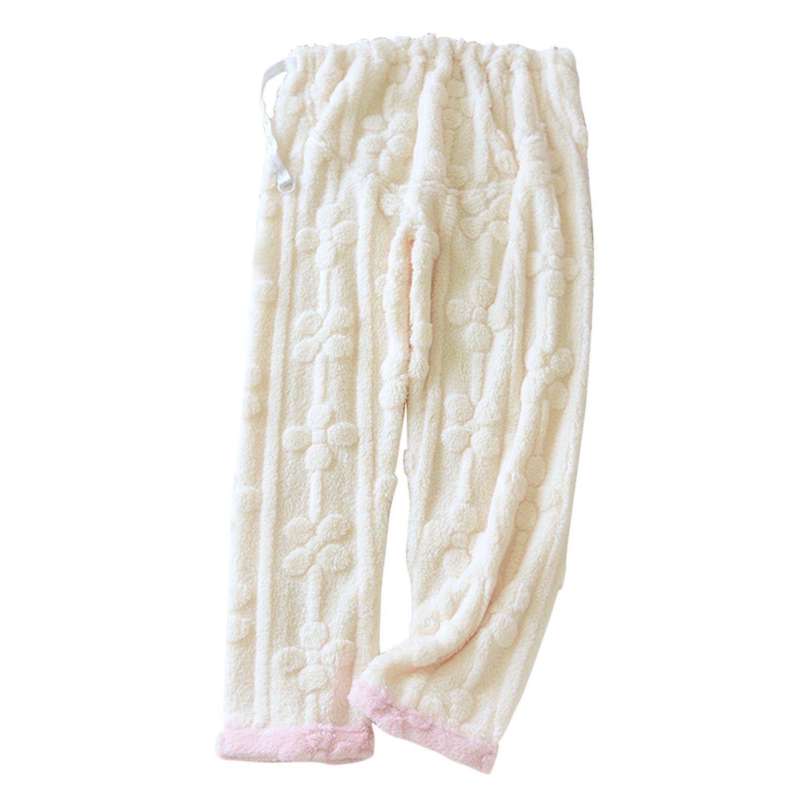 Bdfzl Maternity Pj Pants Thick Warm Fuzzy Pants For Pregnancy Flannel ...