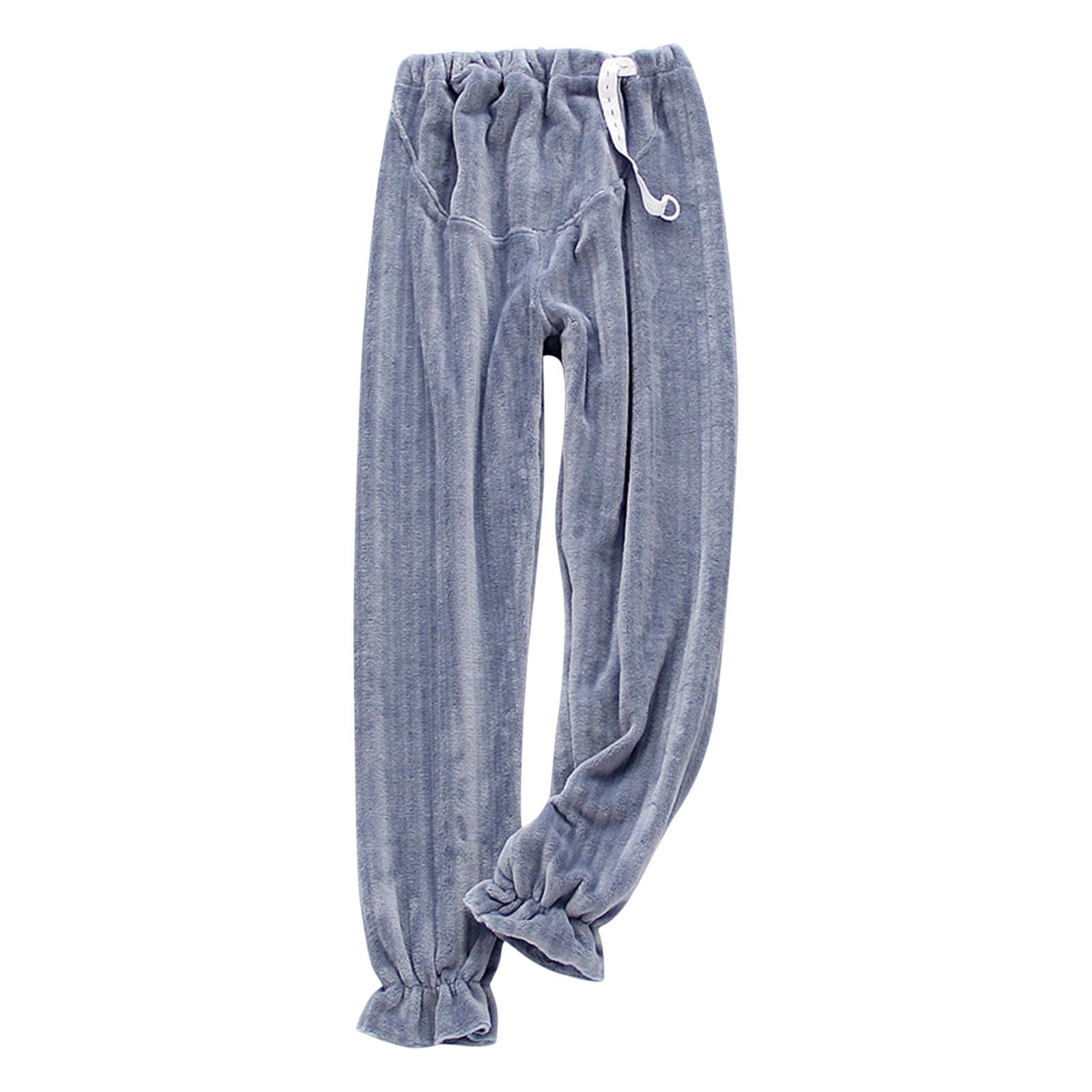 Bdfzl Maternity Pj Pants Thick Warm Fuzzy Pants For Pregnancy Flannel ...