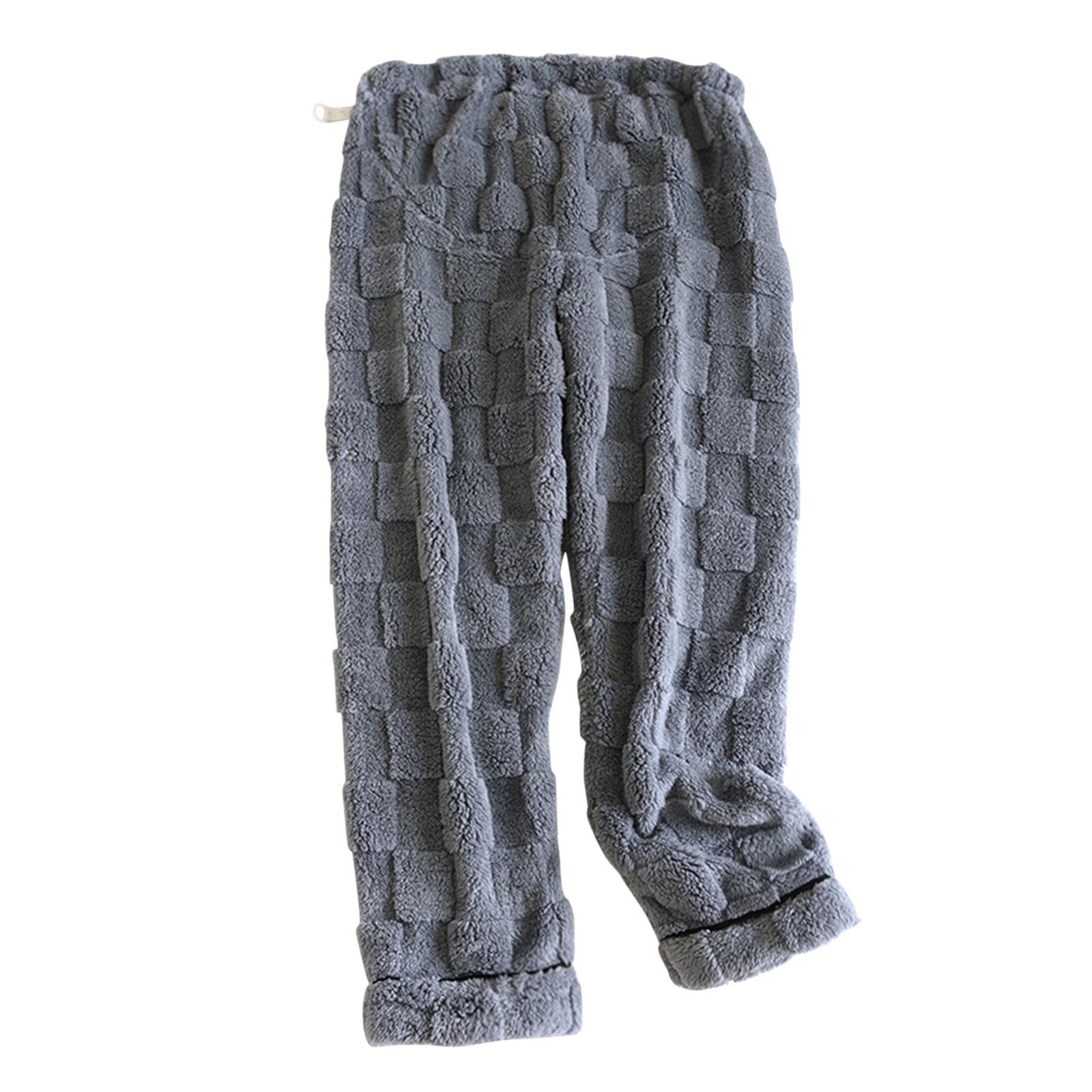 Bdfzl Maternity Pj Pants Thick Warm Fuzzy Pants For Pregnancy Flannel ...