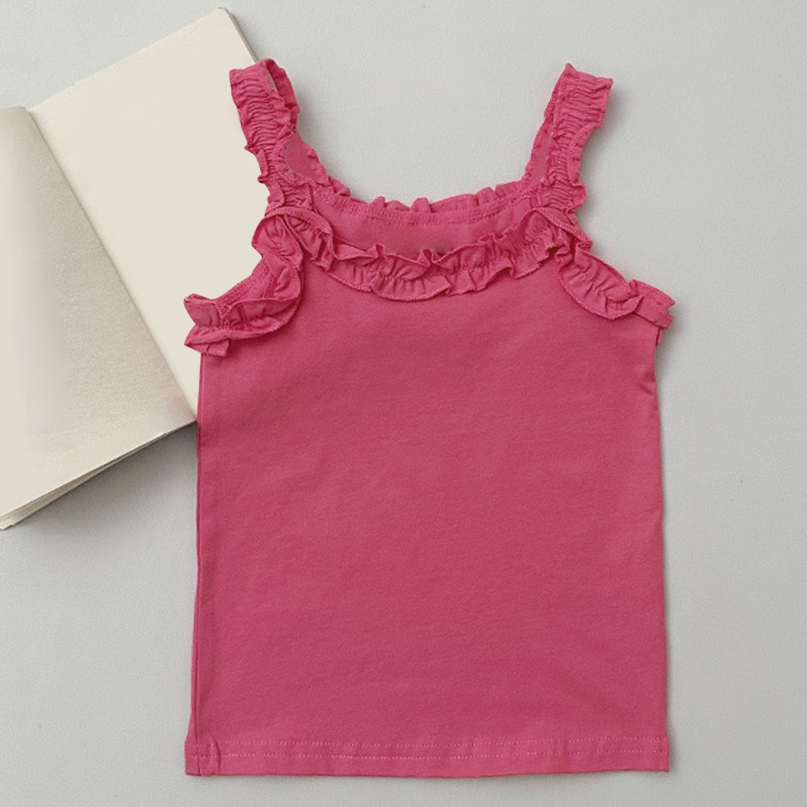 Bdfzl Toddler Girls Solid Color Soft Lace Sleeveless Camisole，Cute And ...