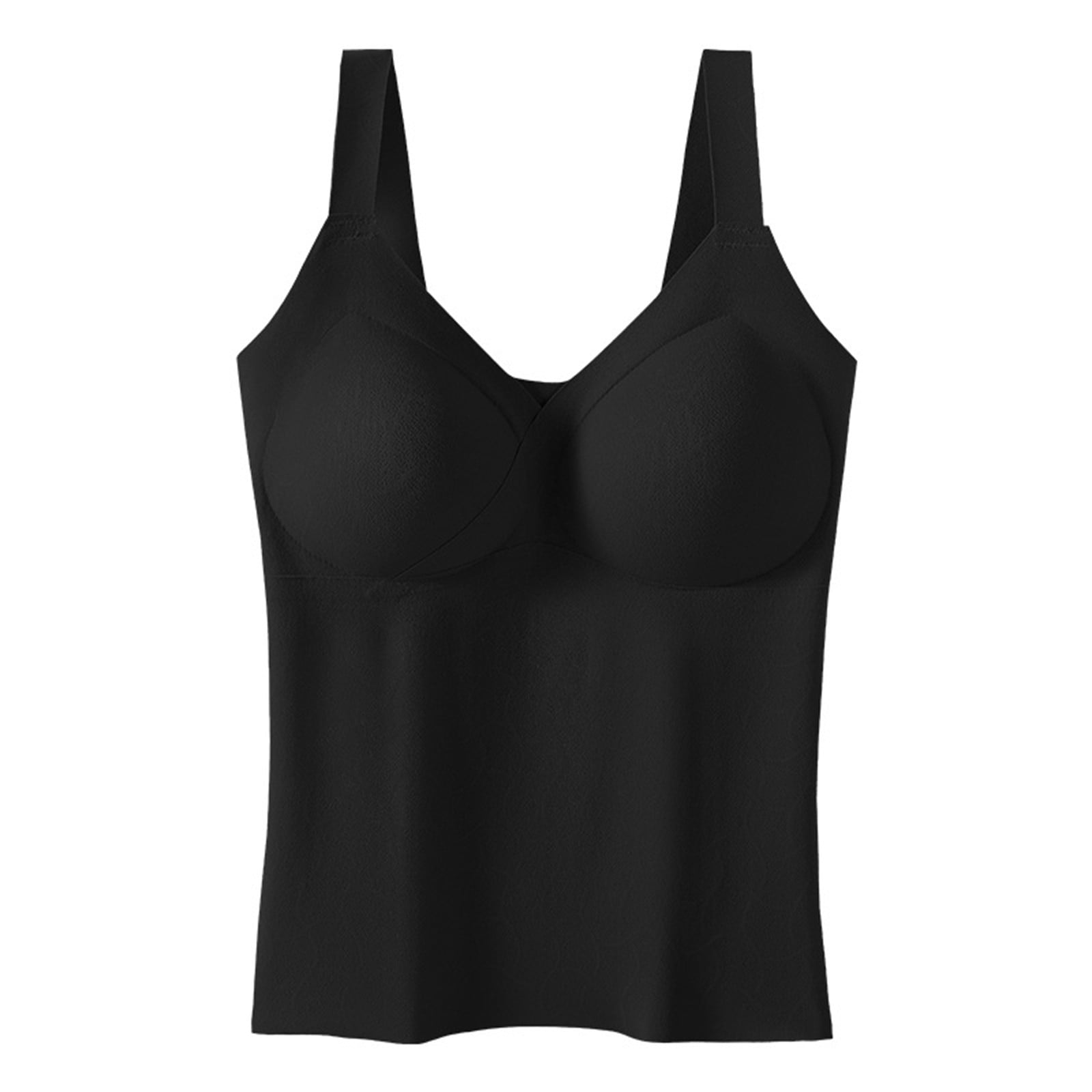 Bdfzl Women'S Winter Solid Color Warm Seamless Sleeveless Thermal Underwear，Cold-Proof Base ...