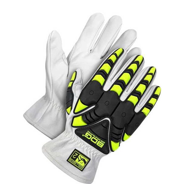 Bdg Leather Gloves,Black/White/Yellow,2XL 20-1-1870-X2L - Walmart.com