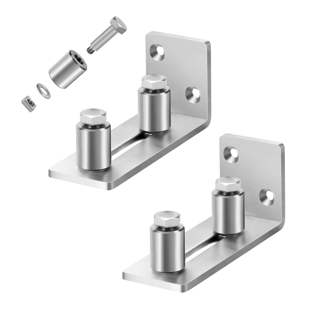 Bdmetals Sliding Barn Door Floor Guide, Adjustable Roller, Wall Mounted ...