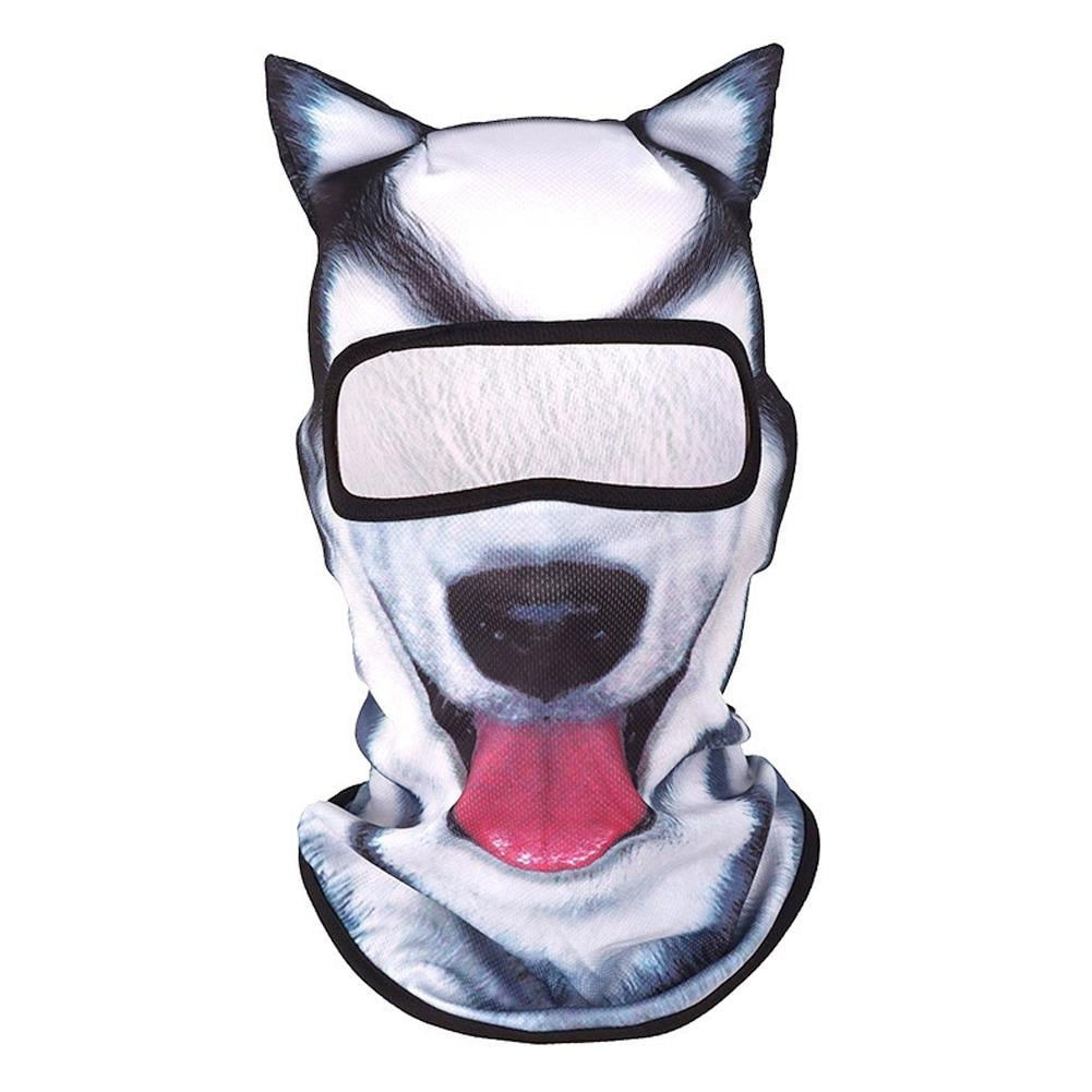 Bduttlefish 3D Cat Ski Balaclava Face Mask with Ears,Breathable Cat Dog ...