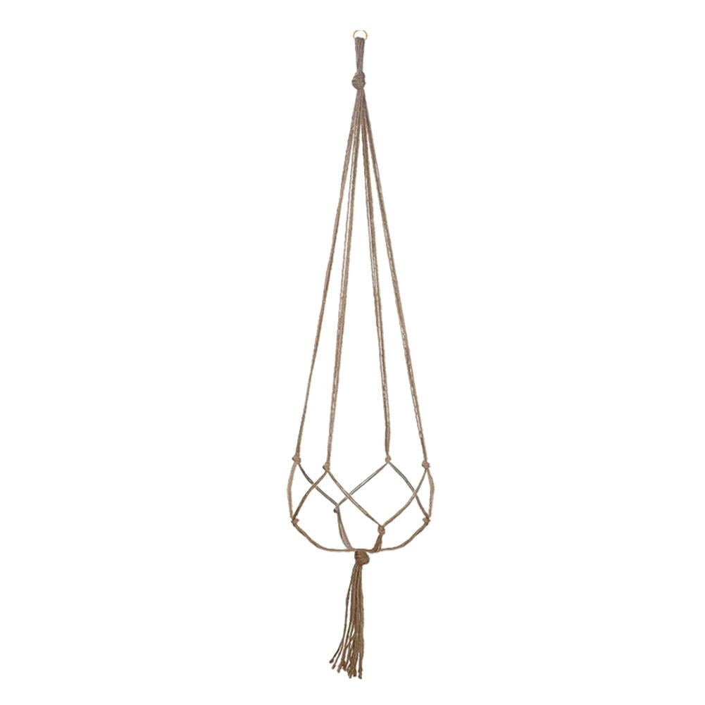 Bduttlefish Flower Pot Rope Hanging Net Straw Macrame Plant Hanging ...