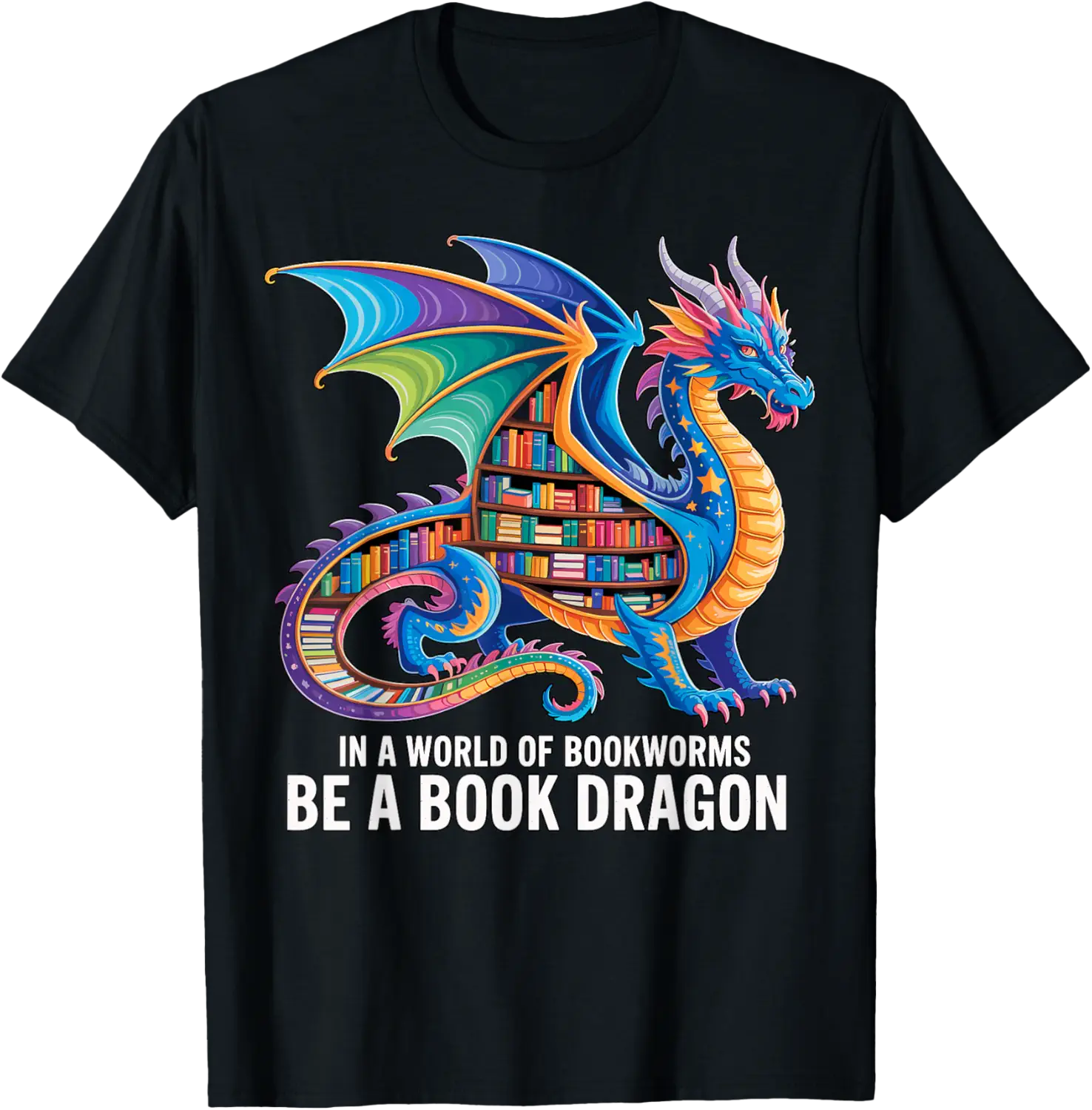 Be A Book Dragon Reading T-Shirt - Walmart.com