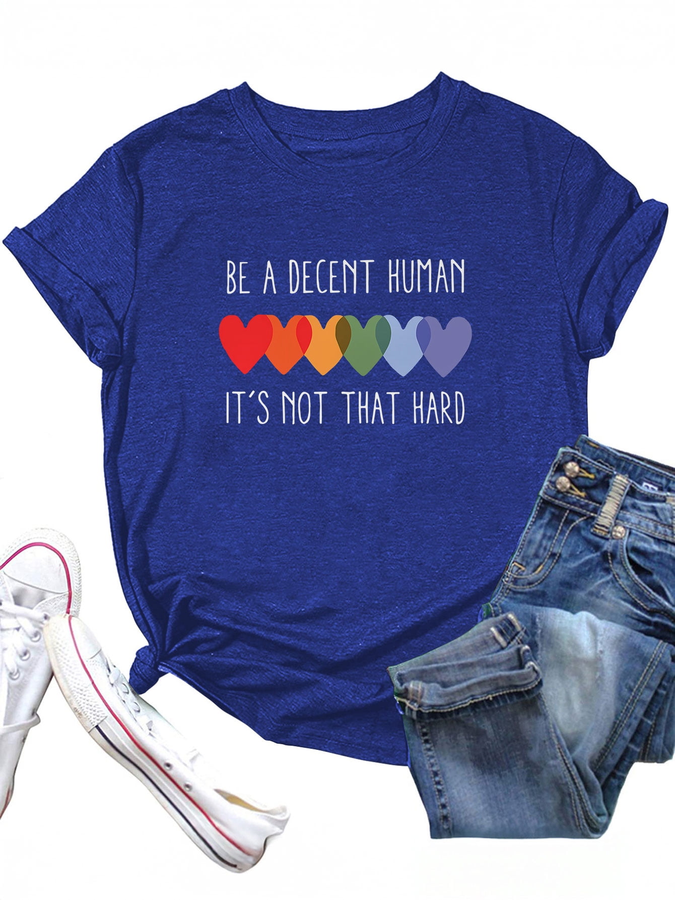 Be A Decent Human It's Not That Hard T Shirt For Women,Inspirational ...