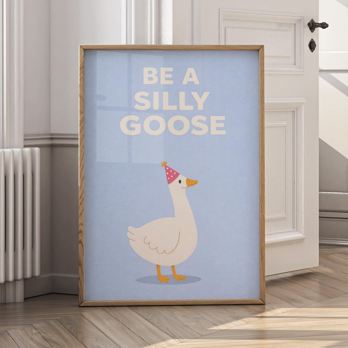 Be A Goose Goose Cute Animal Nursery Playful Quote Poster Unframed ...