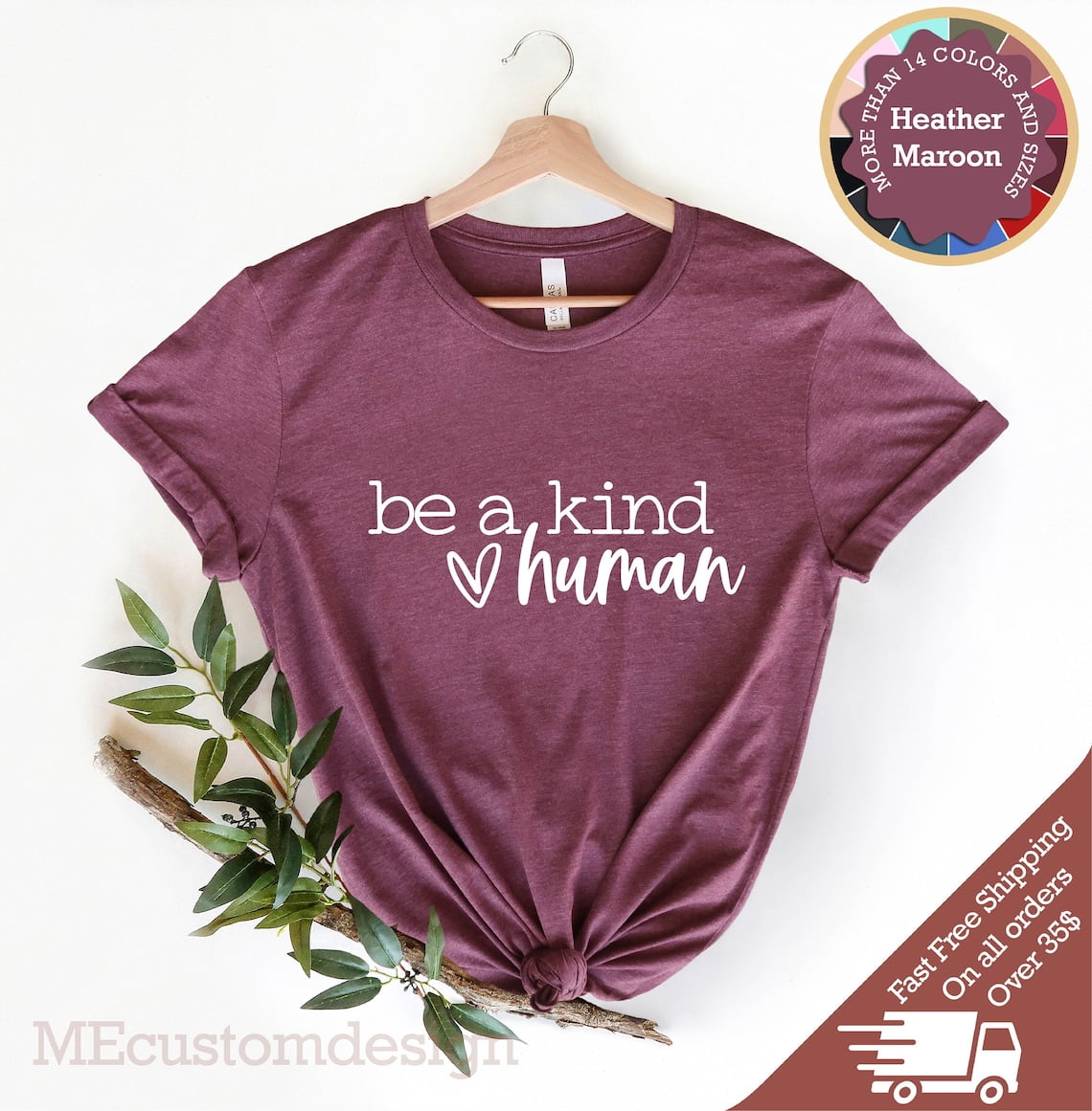 Be A Kind Human Shirt, Motivational Unisex Sweatshirt, Positive Quote ...