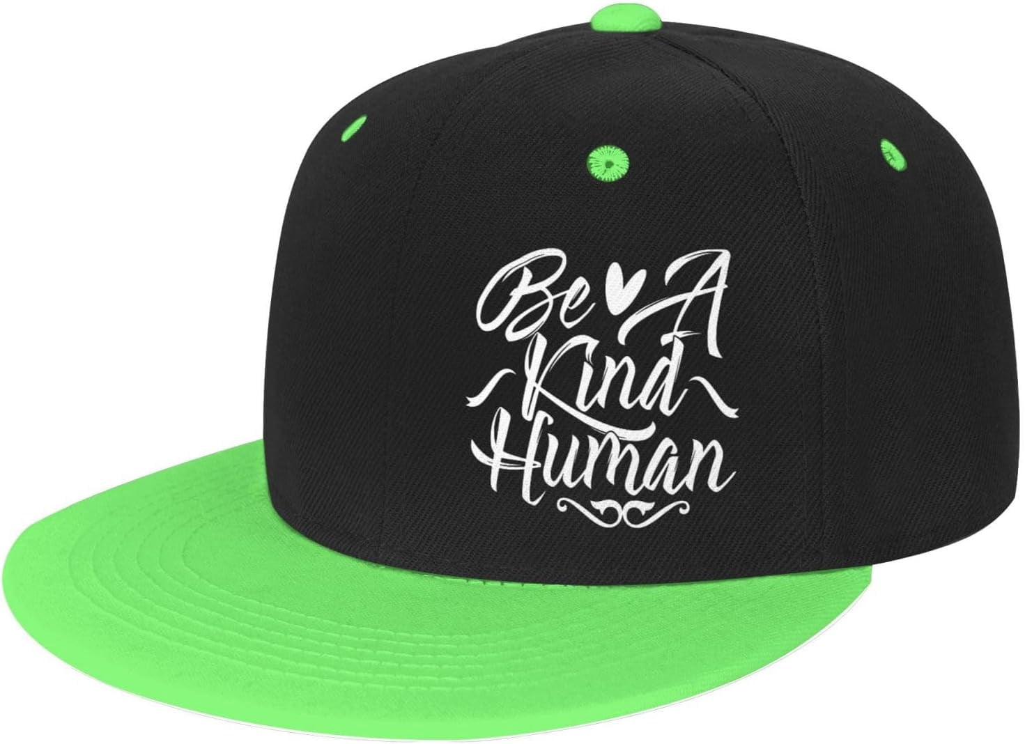 Be A Kind Human Snapback Cap Unisex Children Adjustable Flat Brim ...