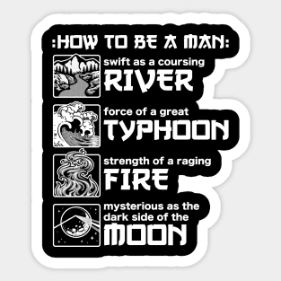 Be A Man Sticker Phone Decal Water Bottle Stickers Car Decals, Laptop ...