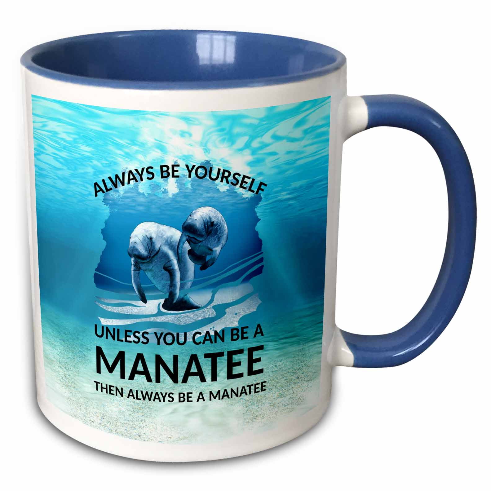 3drose, Be a Manatee Sealife Wildlife Art Swimming Underwater Beach ...