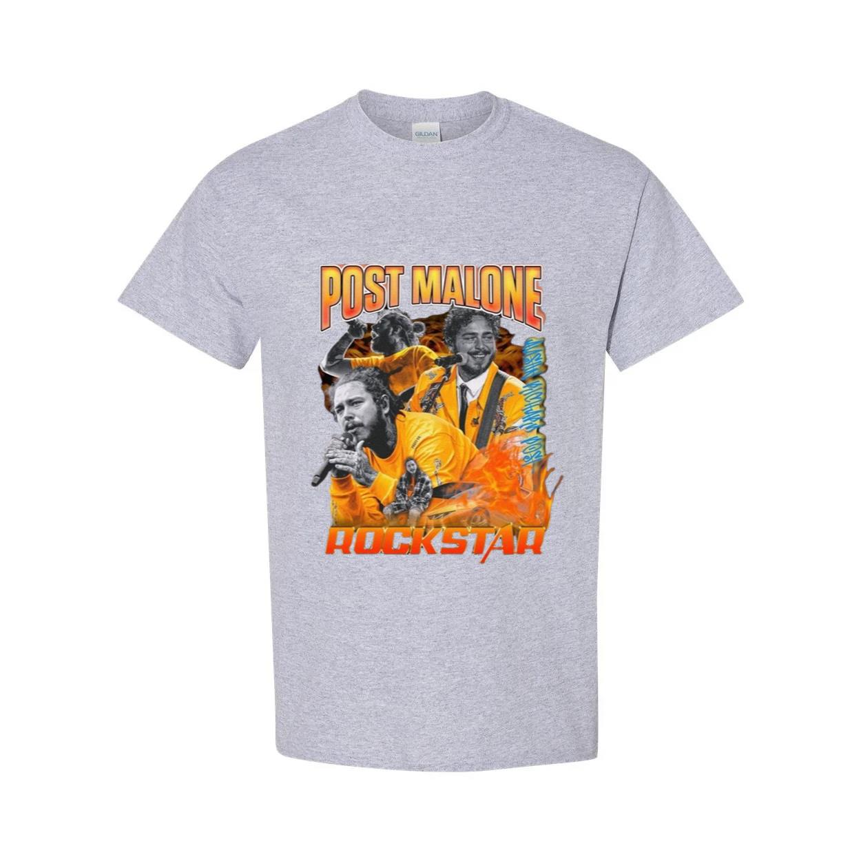 Be A Rockstar Post Malone Vintage Collage 90s Bootleg Shirt - Walmart.com