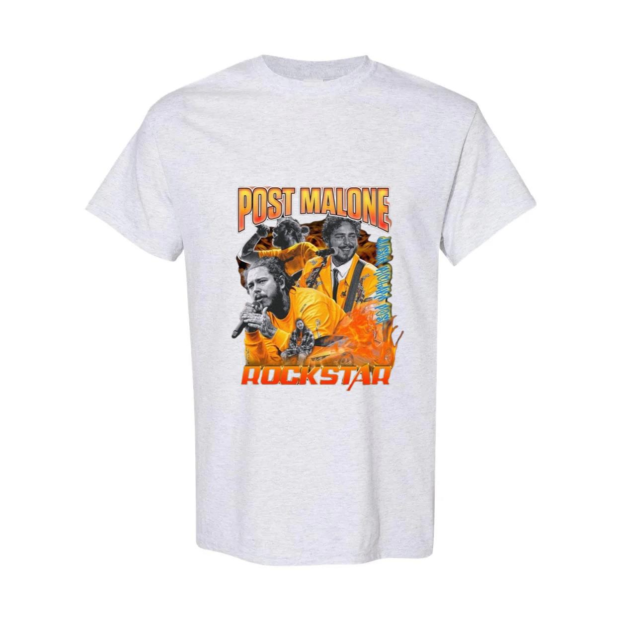 Be A Rockstar Post Malone Vintage Collage 90s Bootleg Shirt - Walmart.com