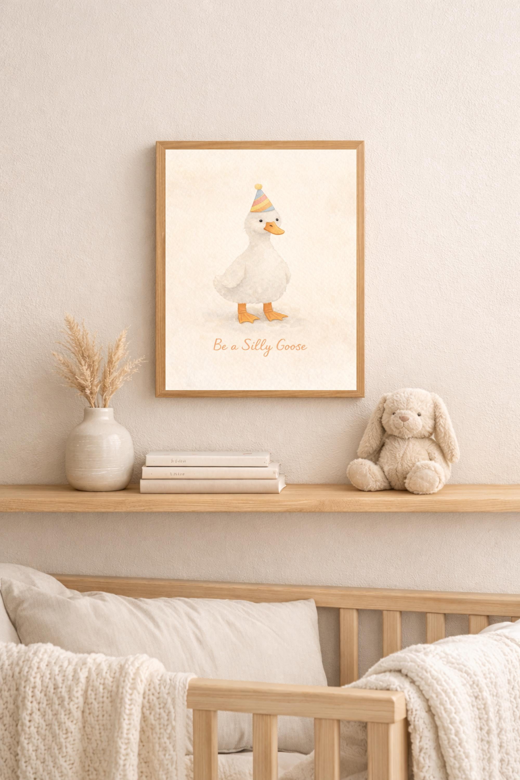 Be A Silly Goose Wall Art Print Nursery Minimalist Wall Decor Poster ...